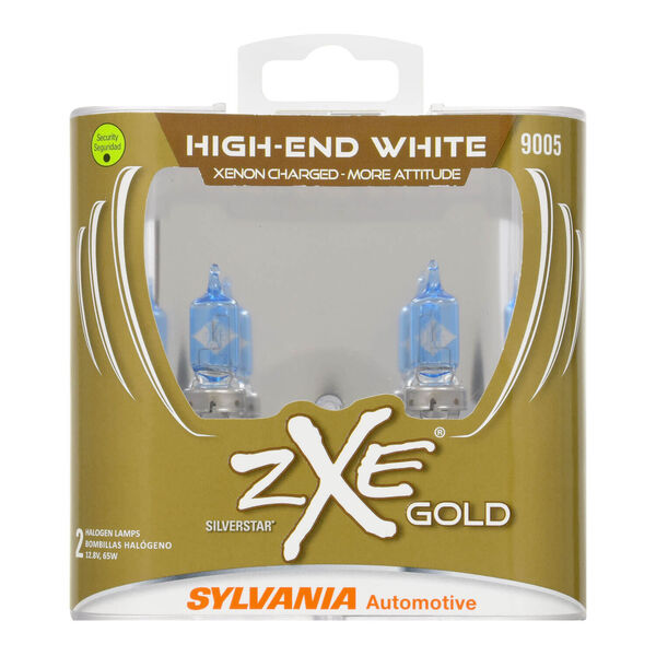 SYLVANIA 9005 SilverStar zXe Gold Halogen Headlight Bulb, 2 Pack