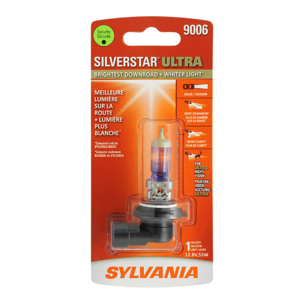 SYLVANIA 9006 SilverStar ULTRA Halogen Headlight Bulb, 1 Pack