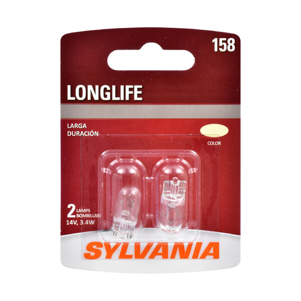 SYLVANIA 158 Long Life Mini Bulb, 2 Pack