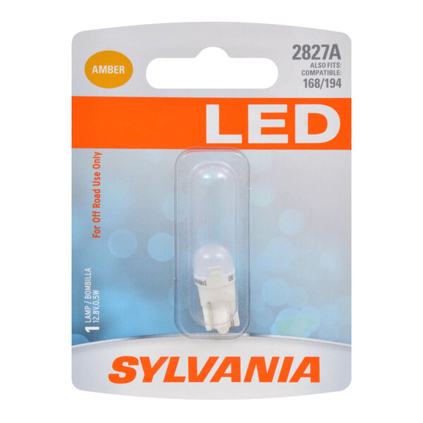 SYLVANIA 2827 AMBER SYL LED Mini Bulb, 1 Pack