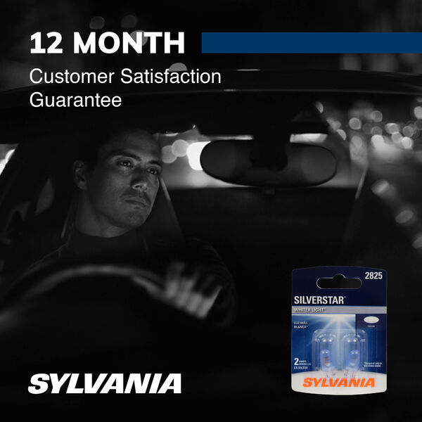 SYLVANIA 2825 SilverStar Mini Bulb, 2 Pack
