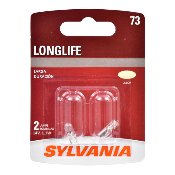 SYLVANIA 73 Long Life Mini Bulb, 2 Pack