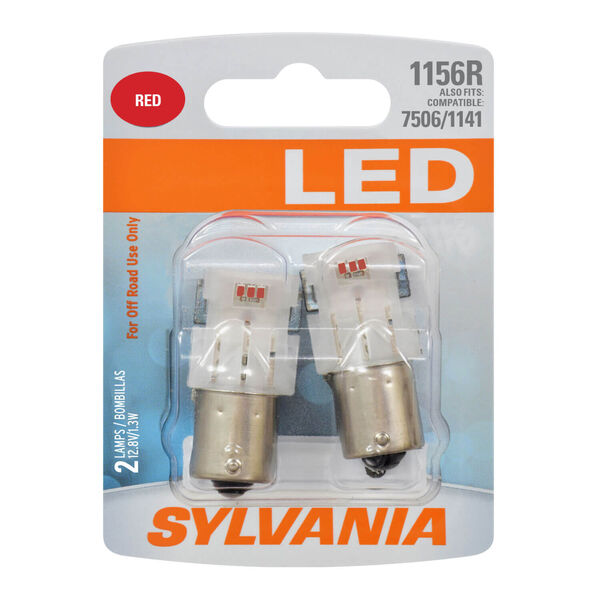 SYLVANIA 1156R RED SYL LED Mini Bulb, 2 Pack
