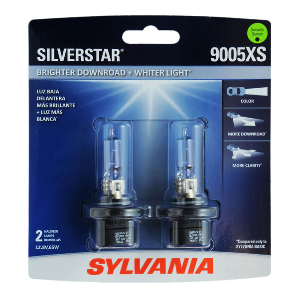 SYLVANIA 9005XS SilverStar Halogen Headlight Bulb, 2 Pack