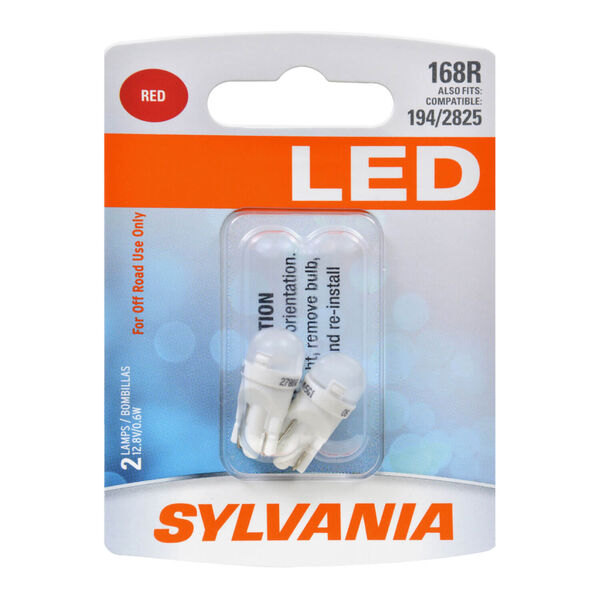 SYLVANIA 168R RED SYL LED Mini Bulb, 2 Pack