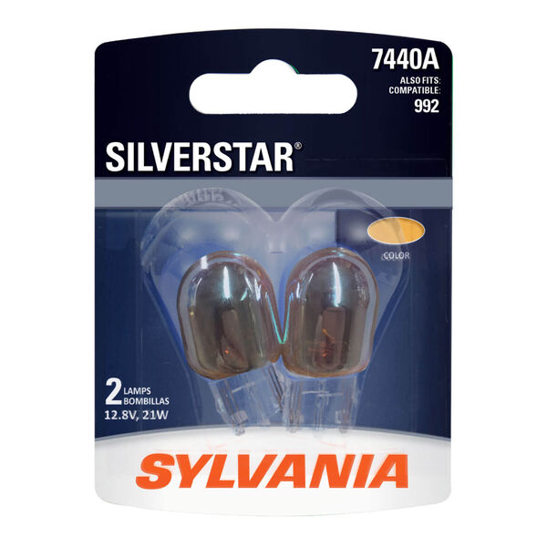 SYLVANIA 7440A SilverStar Mini Bulb, 2 Pack