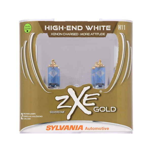 SYLVANIA H11 SilverStar zXe Gold Halogen Headlight Bulb, 2 Pack