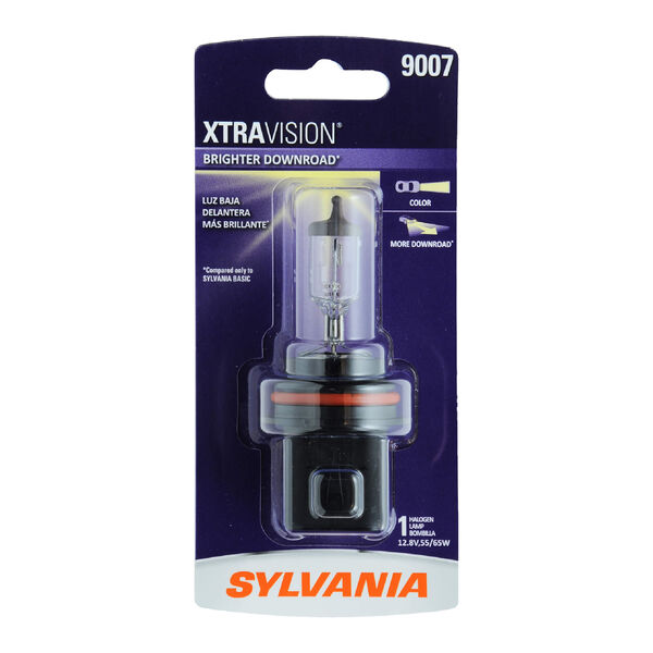 SYLVANIA 9007 XtraVision Halogen Headlight Bulb, 1 Pack