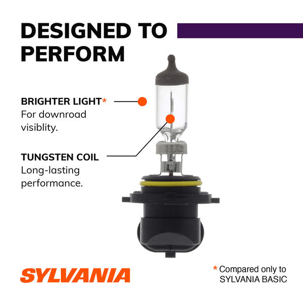 SYLVANIA 9006 XtraVision Halogen Headlight Bulb, 2 Pack