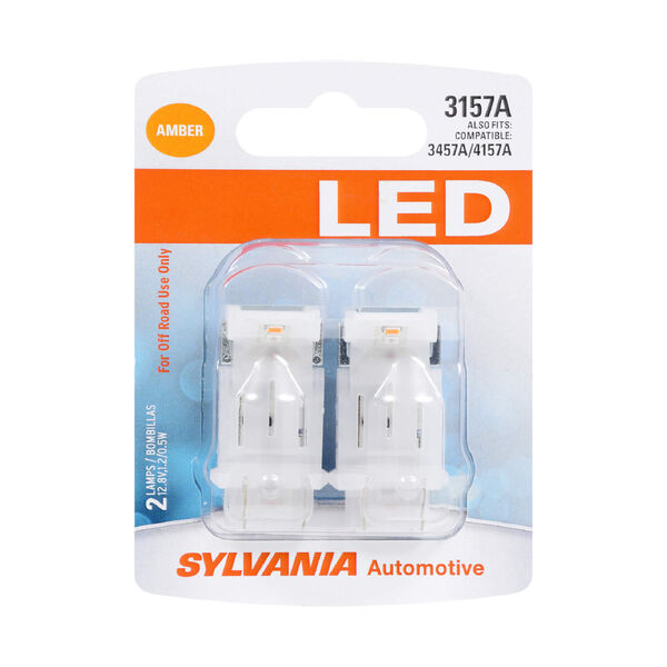 SYLVANIA 3157A AMBER SYL LED Mini Bulb Mini Bulb, 2 Pack