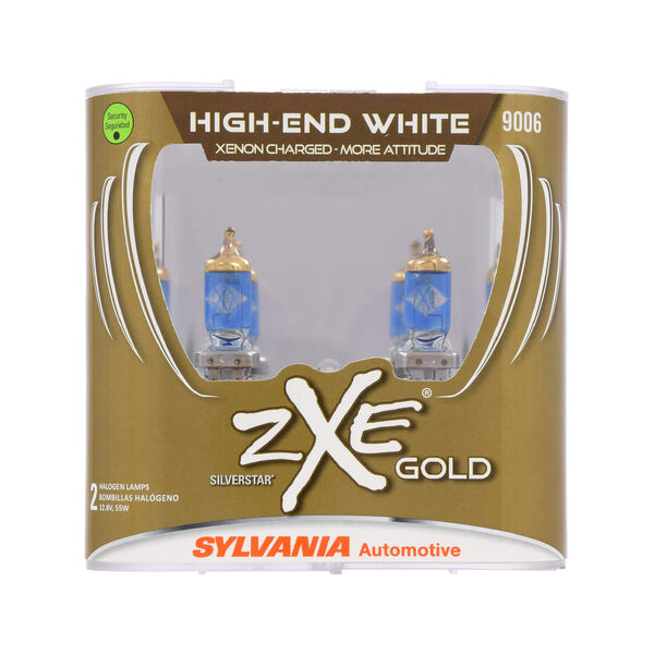 SYLVANIA 9006 SilverStar zXe Gold Halogen Headlight Bulb, 2 Pack