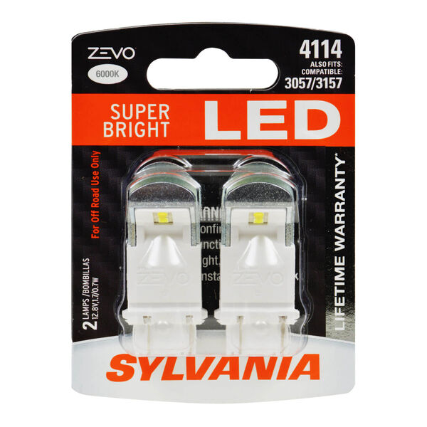 SYLVANIA 4114 WHITE ZEVO LED Mini, 2 Pack