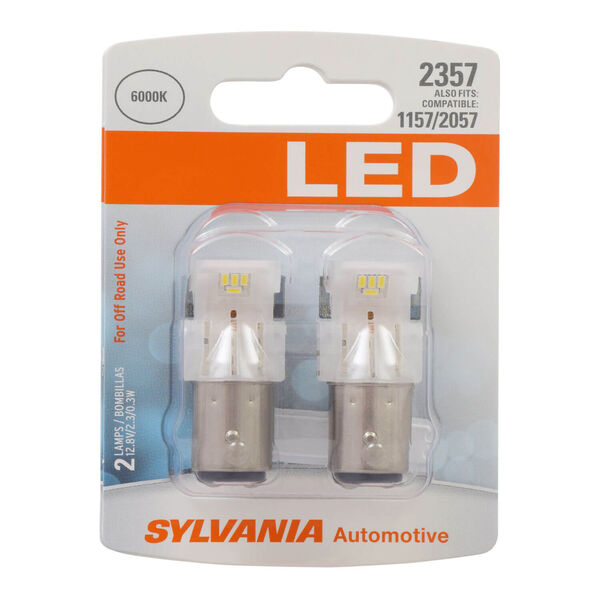 SYLVANIA 2357 WHITE SYL LED Mini Bulb, 2 Pack