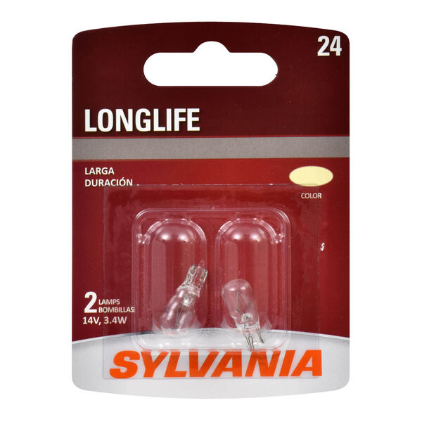 SYLVANIA 24 Long Life Mini Bulb, 2 Pack