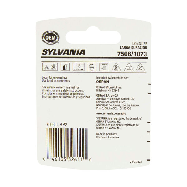 SYLVANIA 7506 Long Life Mini Bulb, 2 Pack