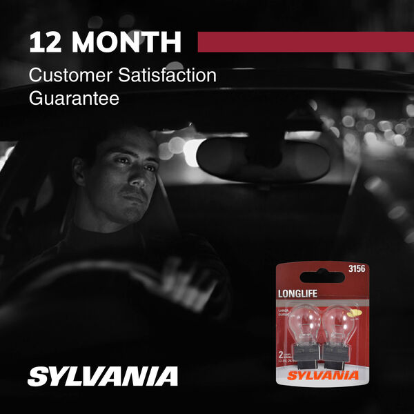 SYLVANIA 3156 Long Life Mini Bulb, 2 Pack