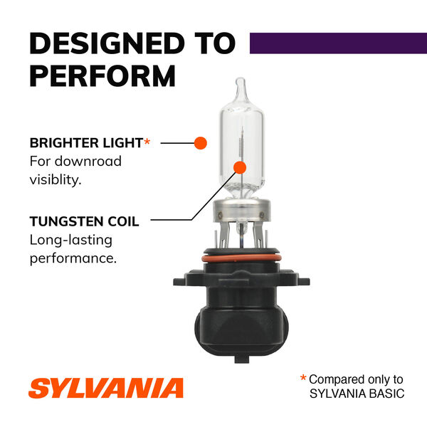 SYLVANIA 9005 XtraVision Halogen Headlight Bulb, 2 Pack