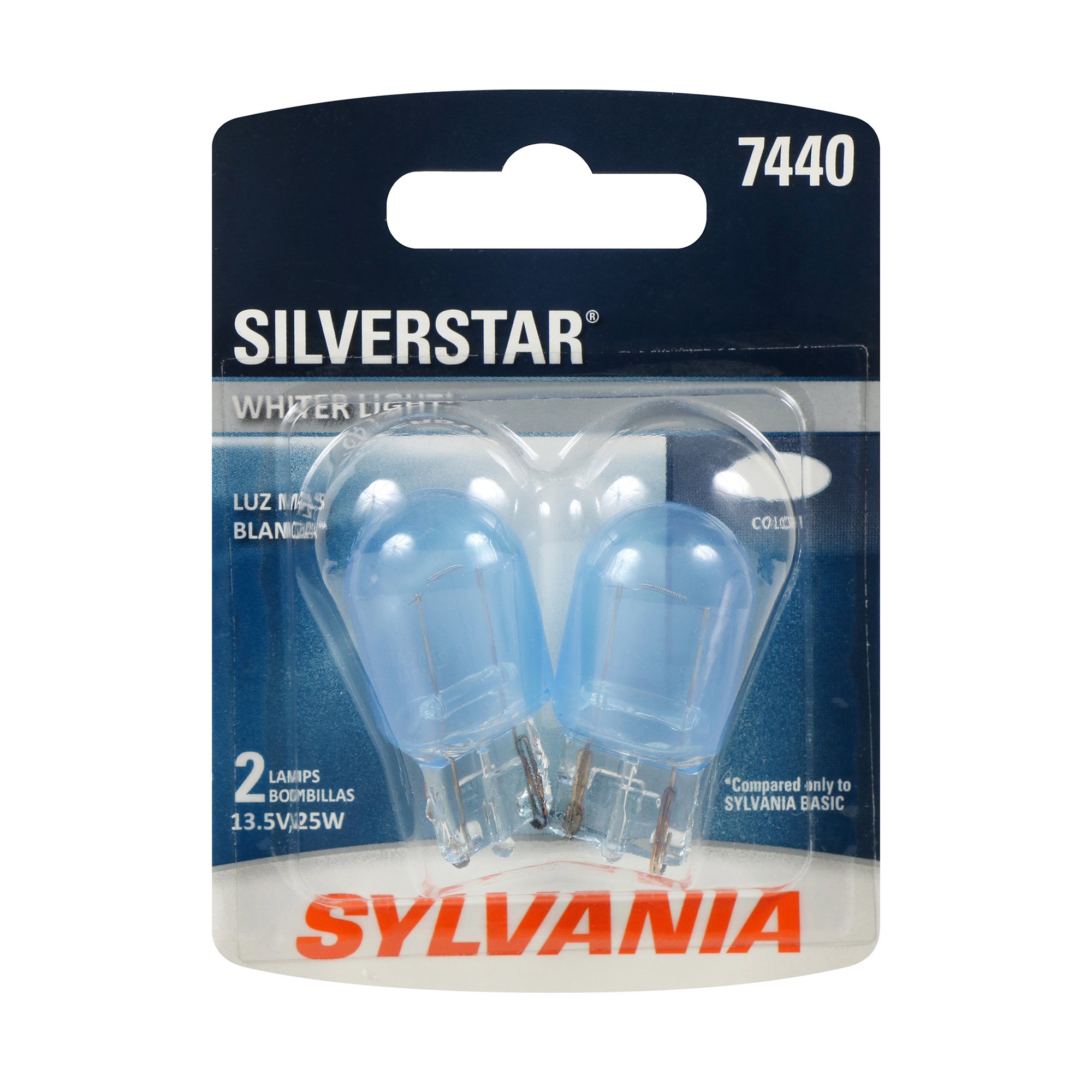 SYLVANIA 7440 SilverStar Mini Bulb, 2 Pack