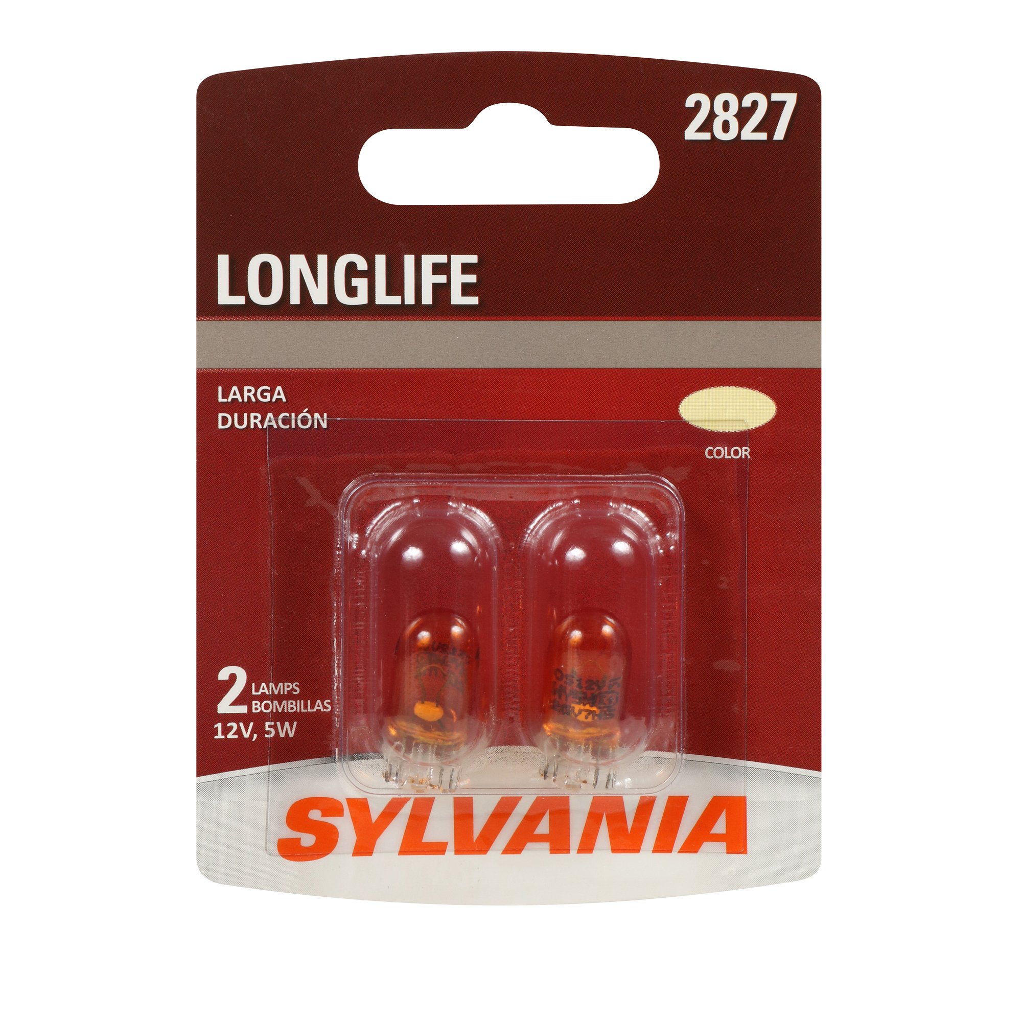 SYLVANIA 2827 Long Life Mini Bulb, 2 Pack