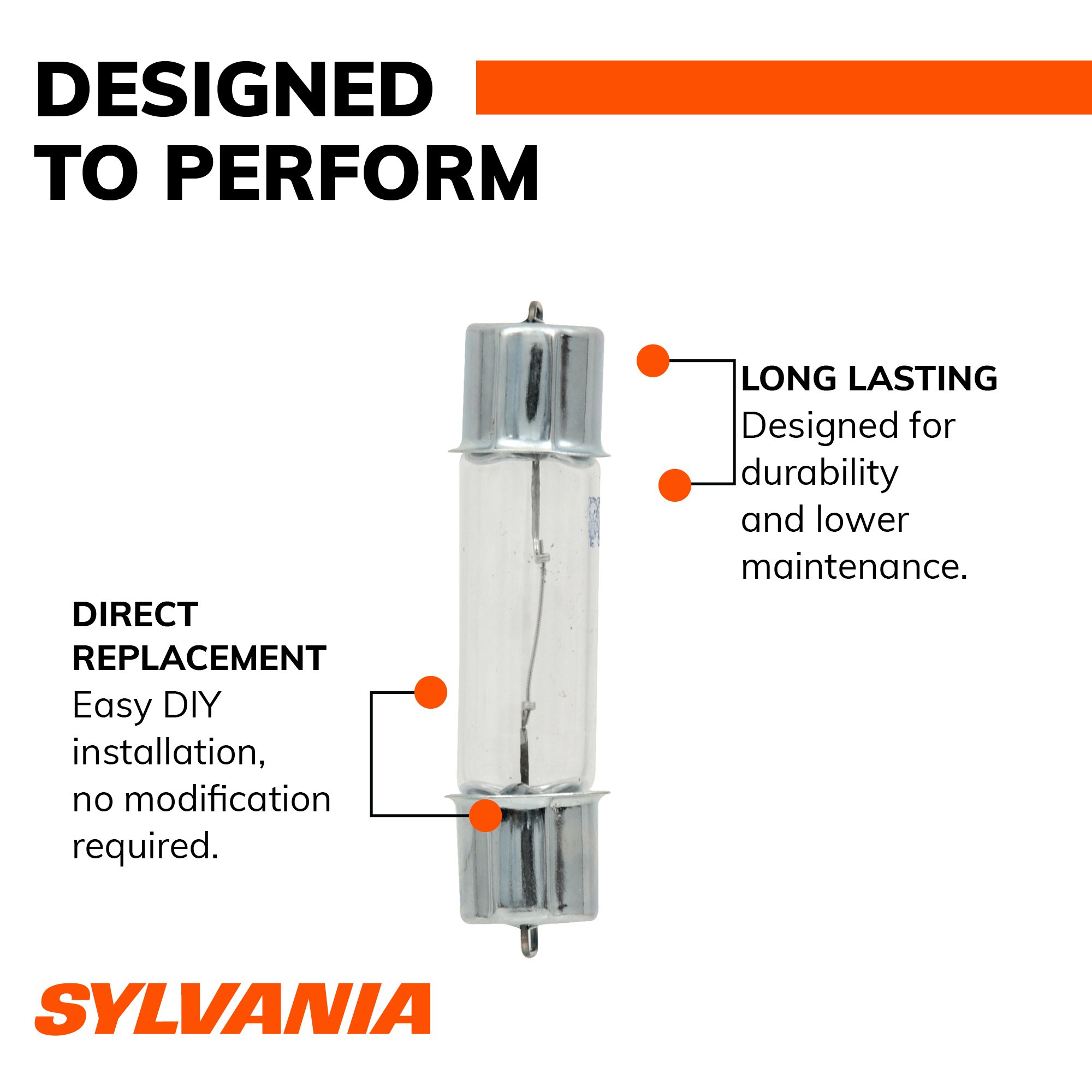 SYLVANIA 211-2 Long Life Mini Bulb, 2 Pack
