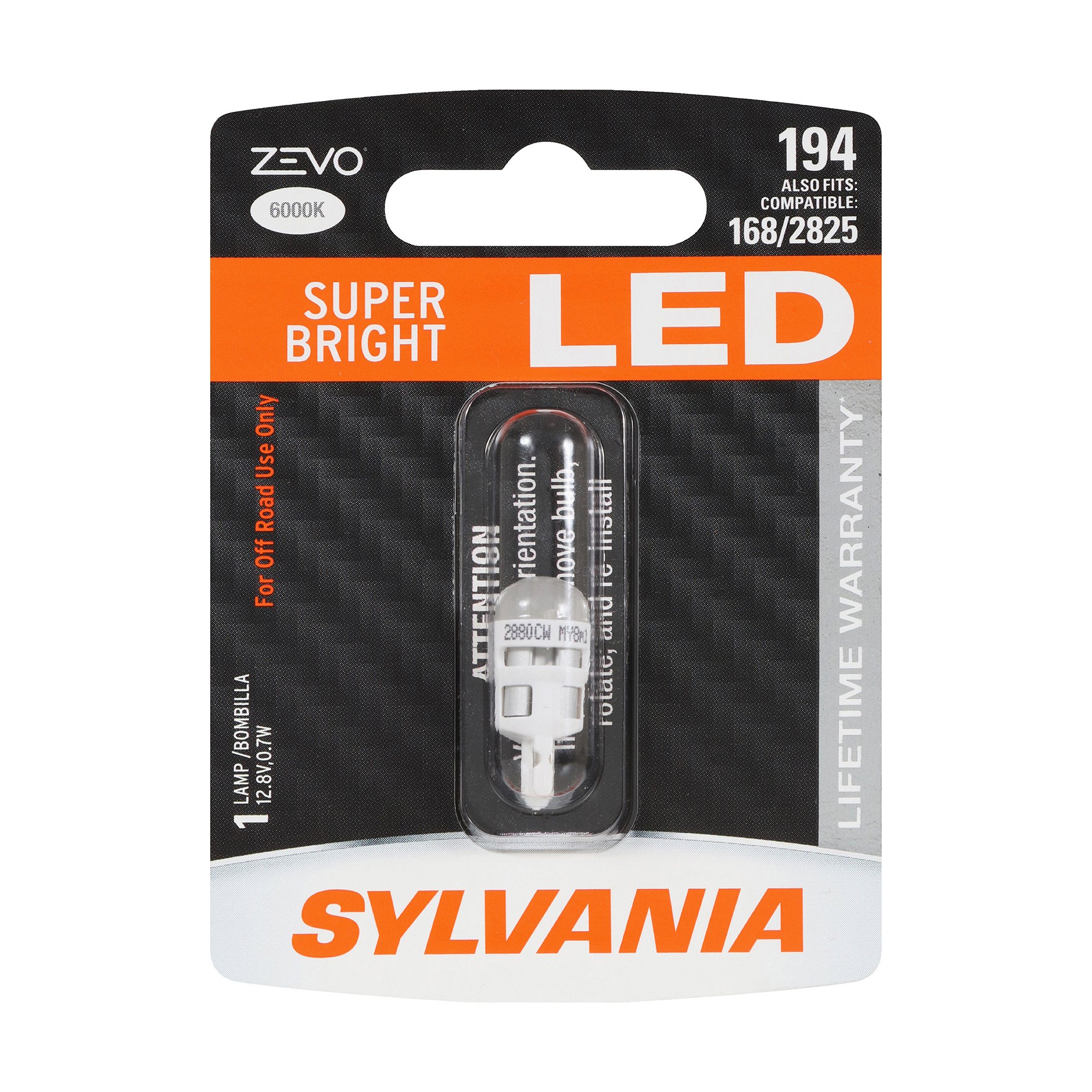 SYLVANIA 194 WHITE ZEVO LED Mini, 1 Pack