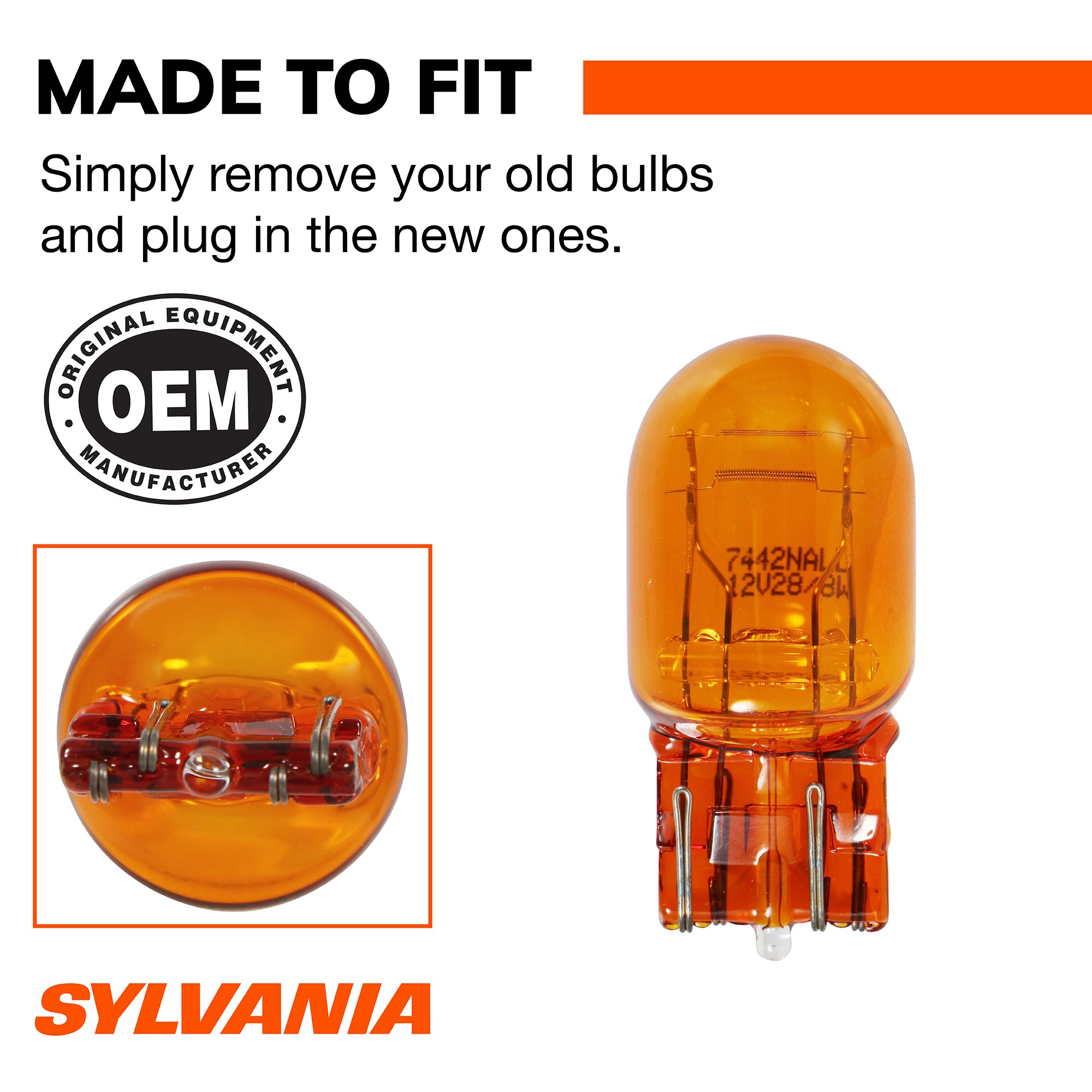 SYLVANIA 7442NA Long Life Mini Bulb, 2 Pack