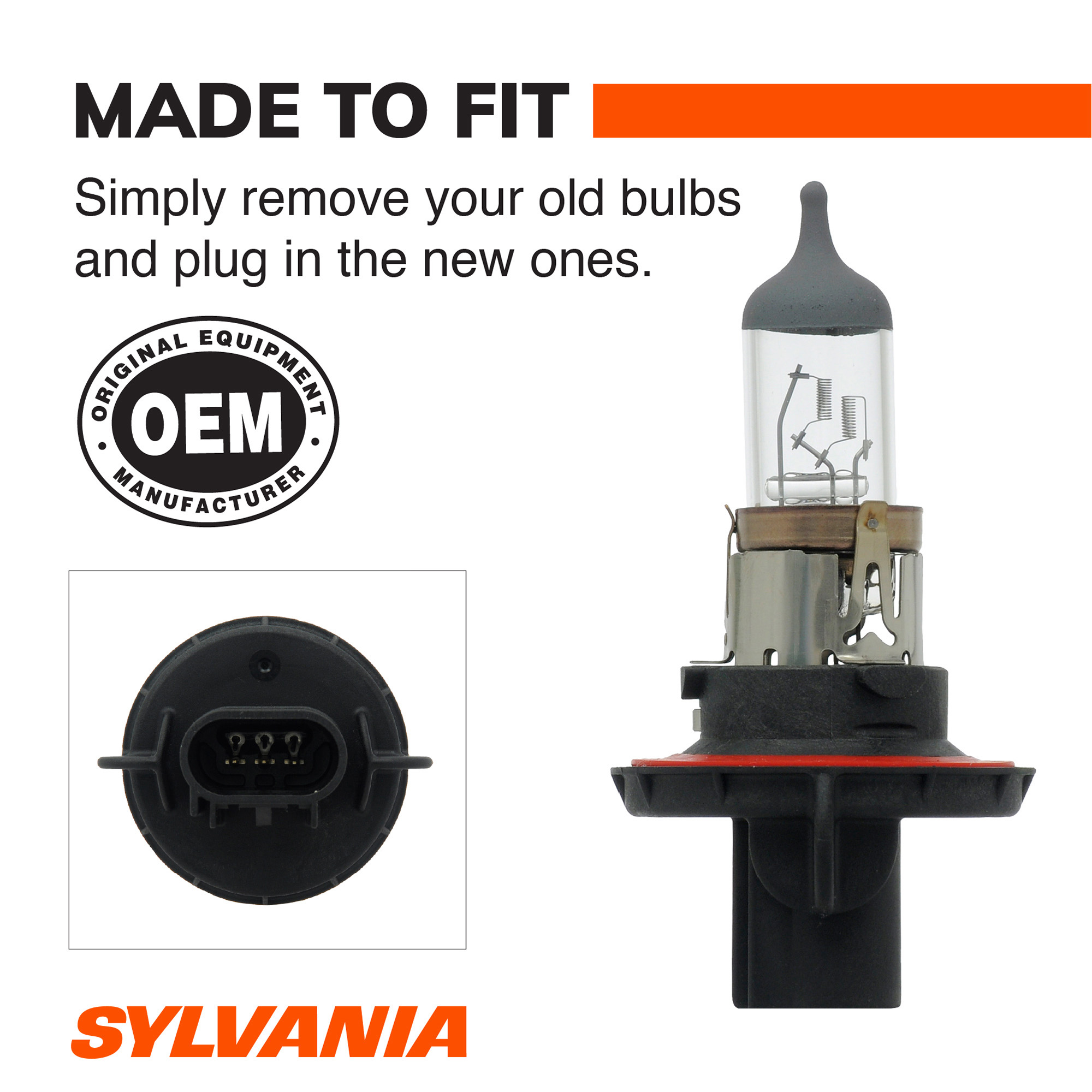 SYLVANIA H13 Basic Halogen Headlight Bulb, 1 Pack