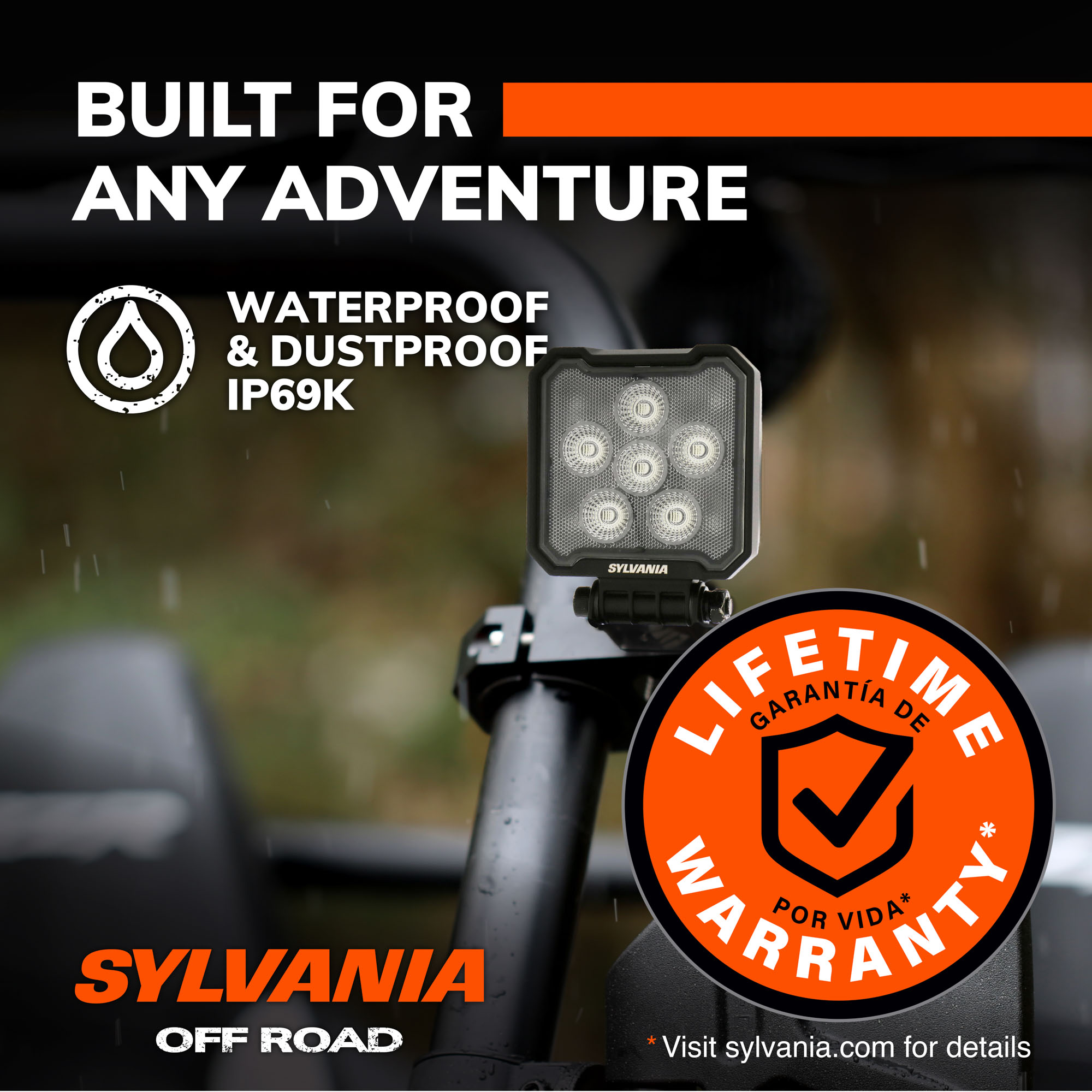 SYLVANIA Rugged 3.5 Inch LED Pod Cube - Flood
