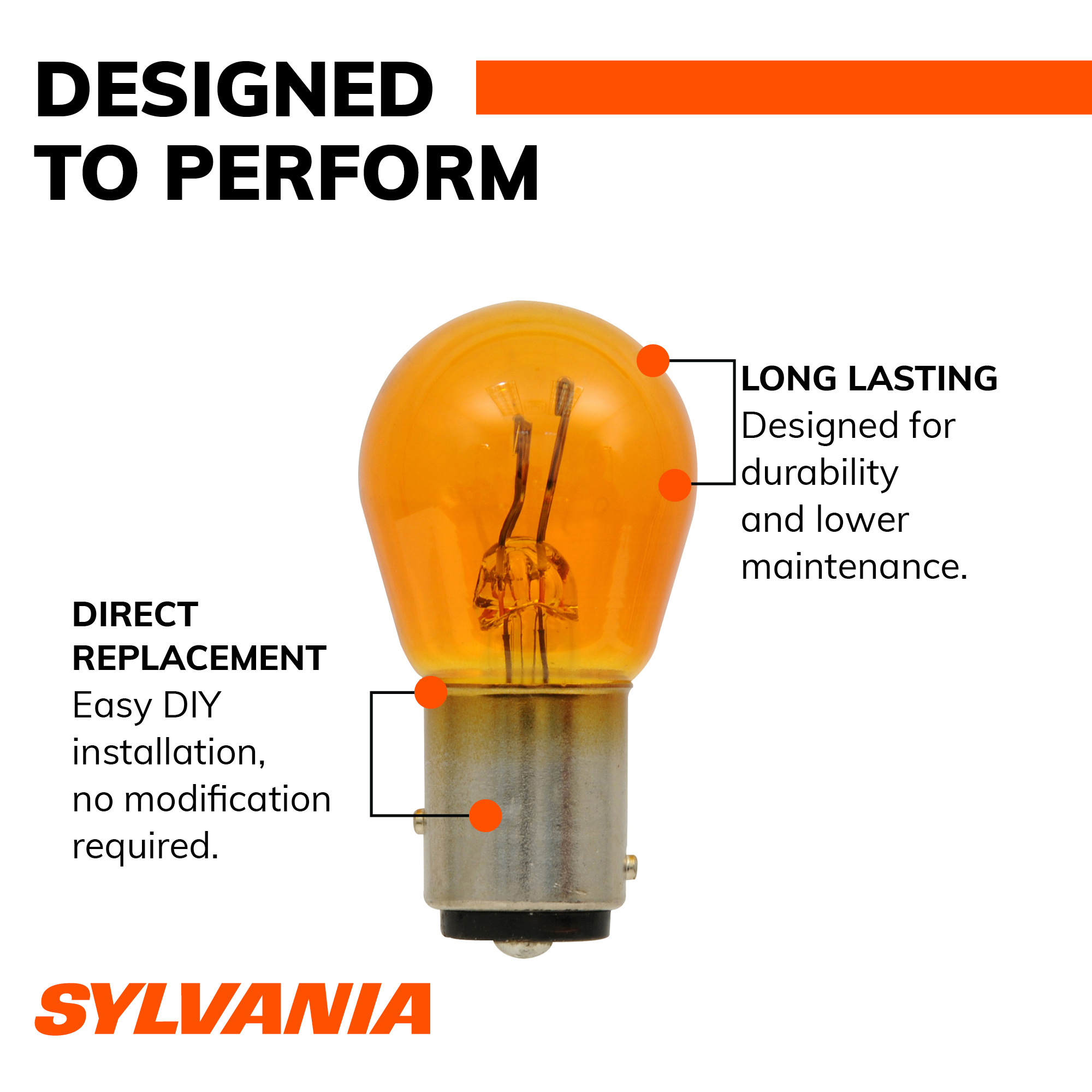 SYLVANIA 2357A Long Life Mini Bulb, 2 Pack