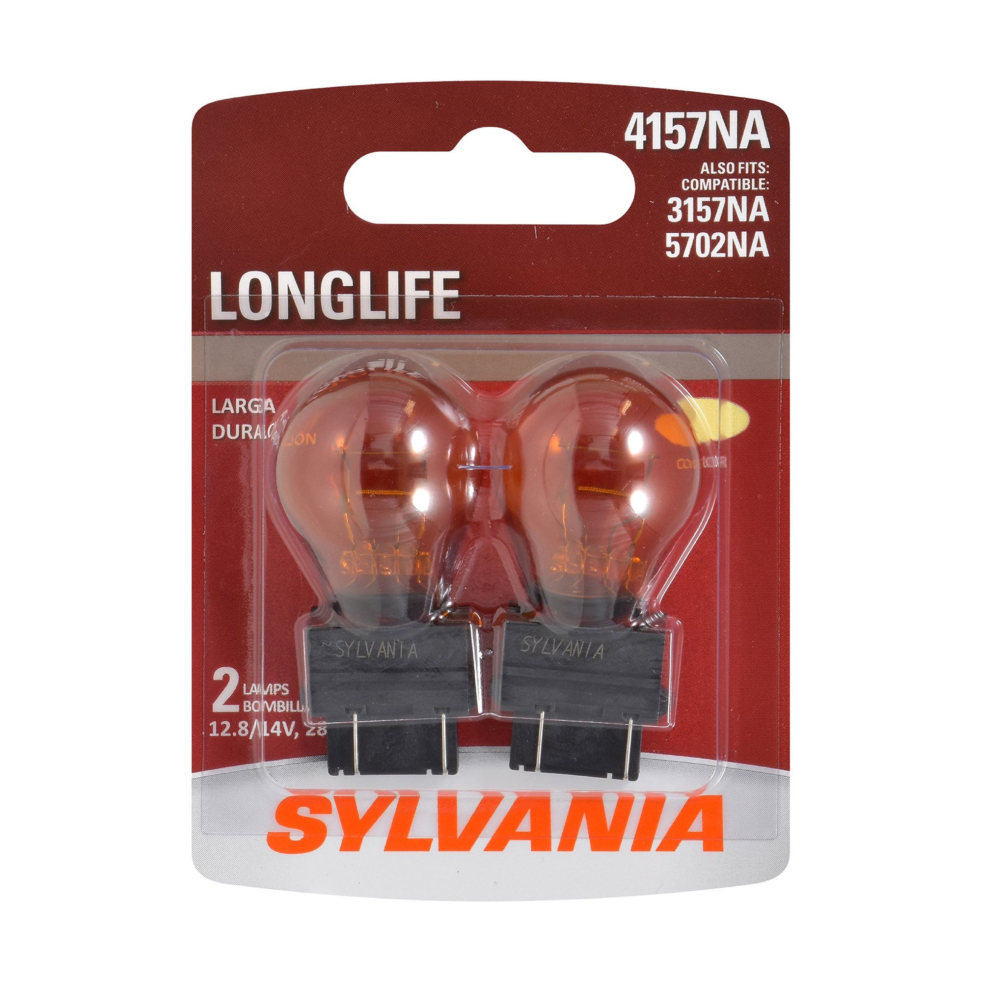 SYLVANIA 4157NA Long Life Mini Bulb, 2 Pack