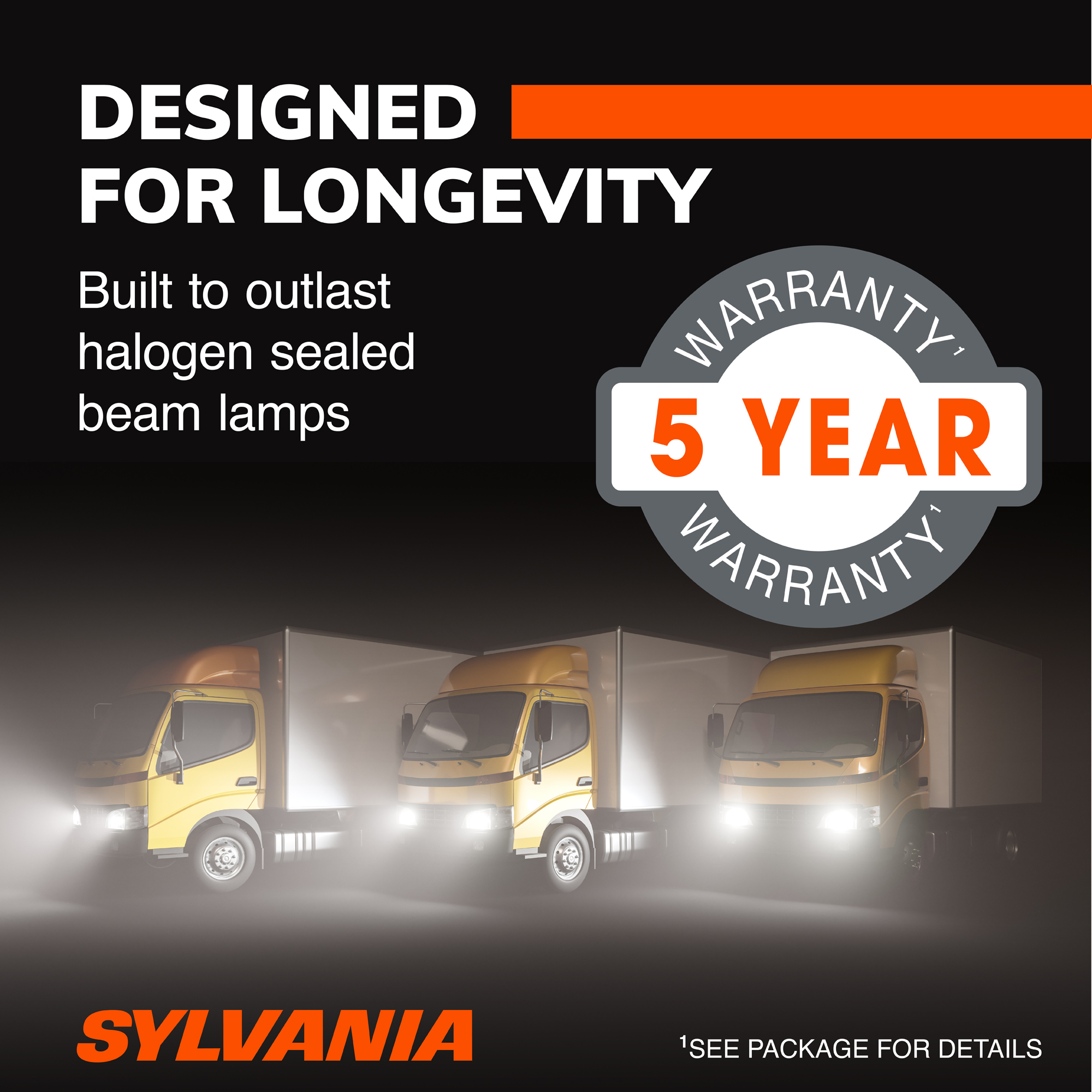 SYLVANIA H6054 LED Heated Sealed Beam Headlight, 1 Pack