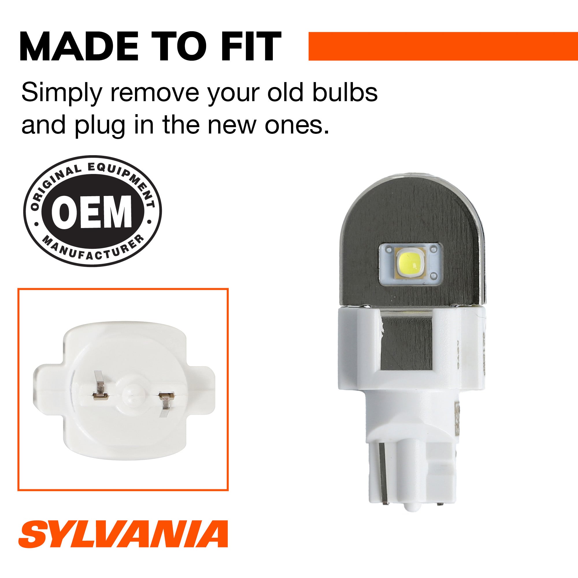 SYLVANIA 912 WHITE ZEVO LED Mini Bulb, 2 Pack
