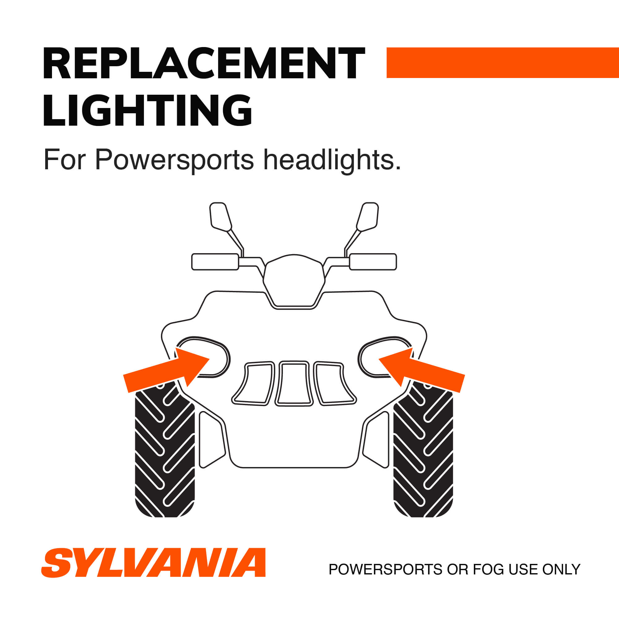 SYLVANIA 9007 LED Fog & Powersports Bulb, 2 Pack