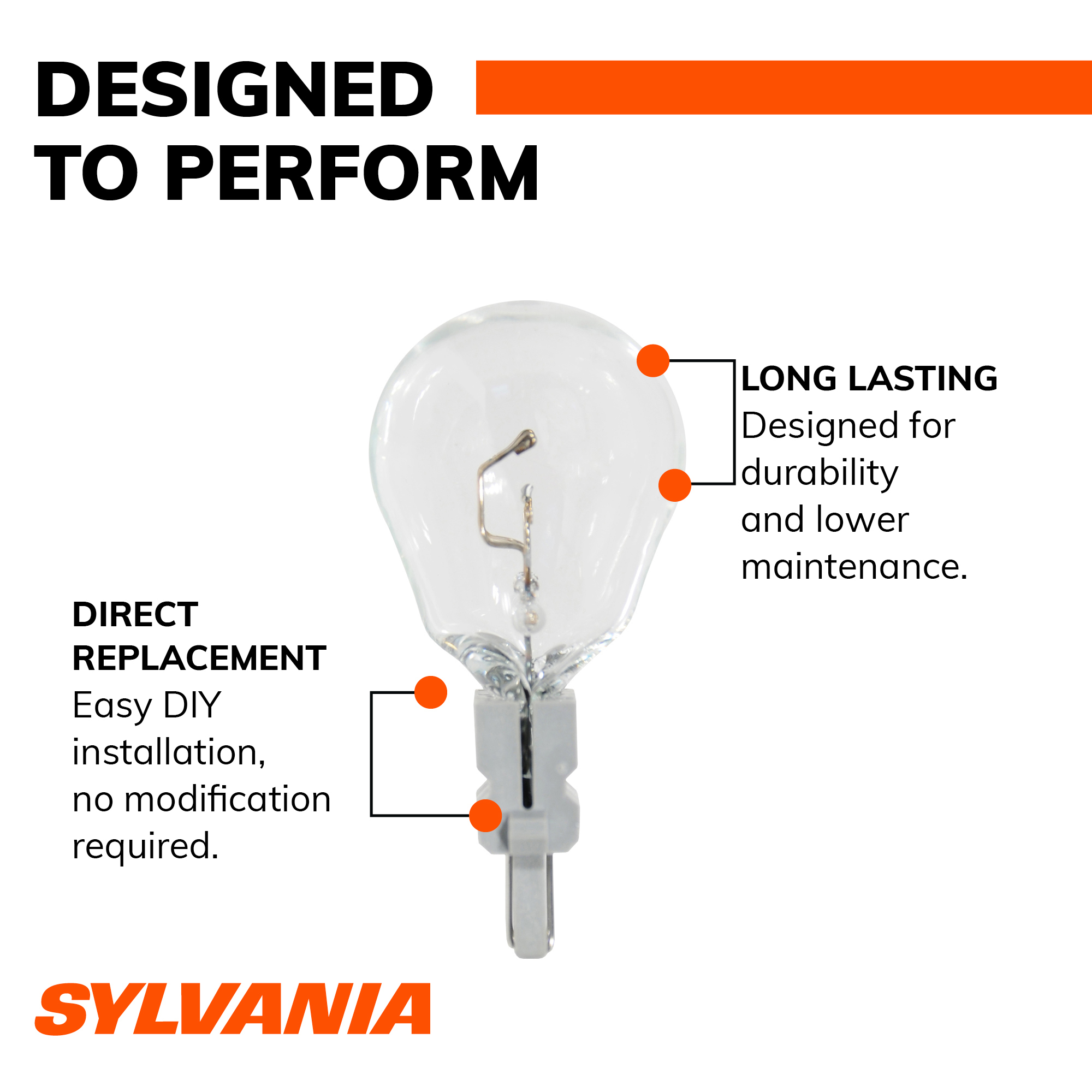 SYLVANIA 4057 Long Life Mini Bulb, 2 Pack