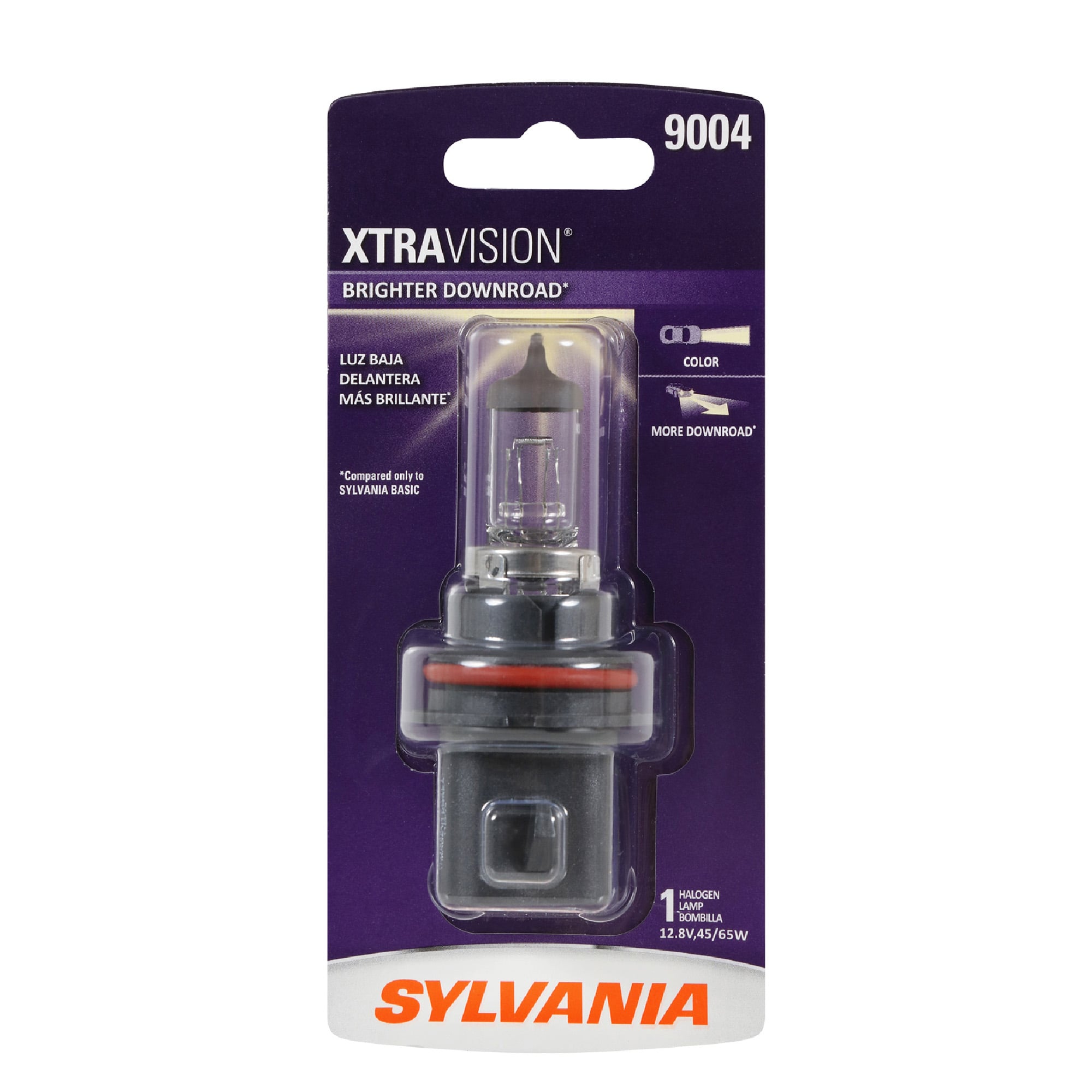 SYLVANIA 9004 XtraVision Halogen Headlight Bulb, 1 Pack