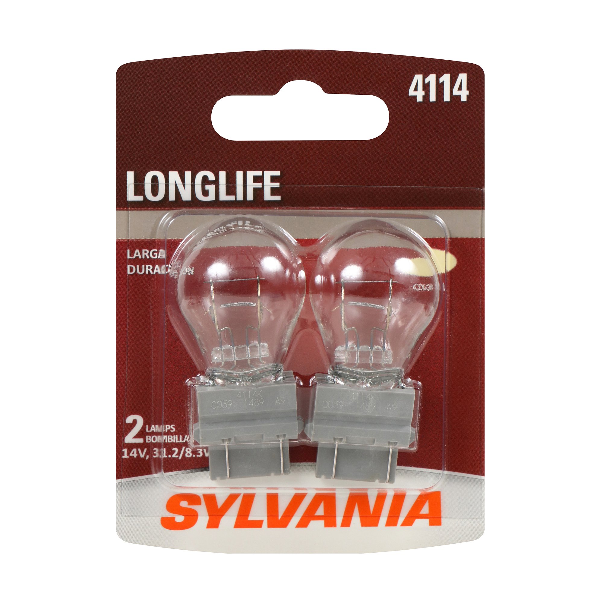 SYLVANIA 4114 Long Life Mini Bulb, 2 Pack