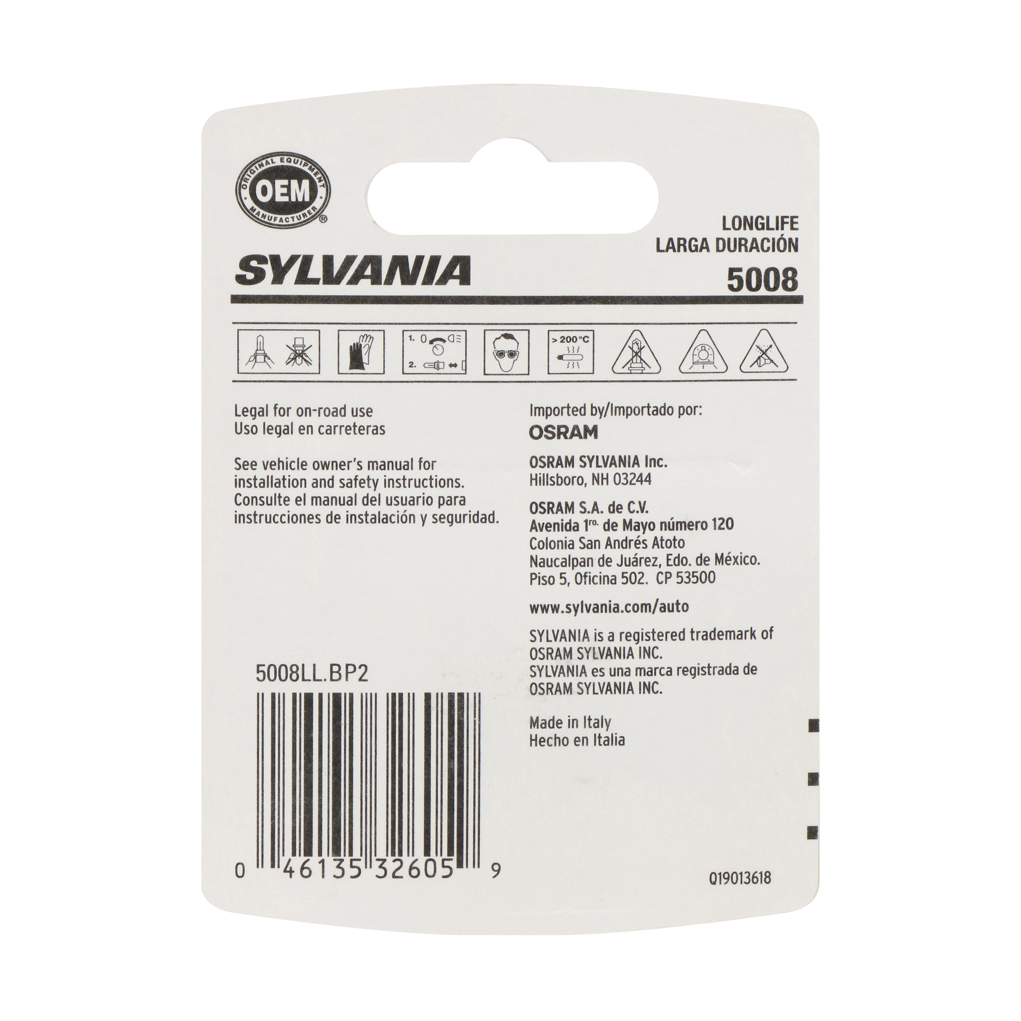 SYLVANIA 5008 Long Life Mini Bulb, 2 Pack