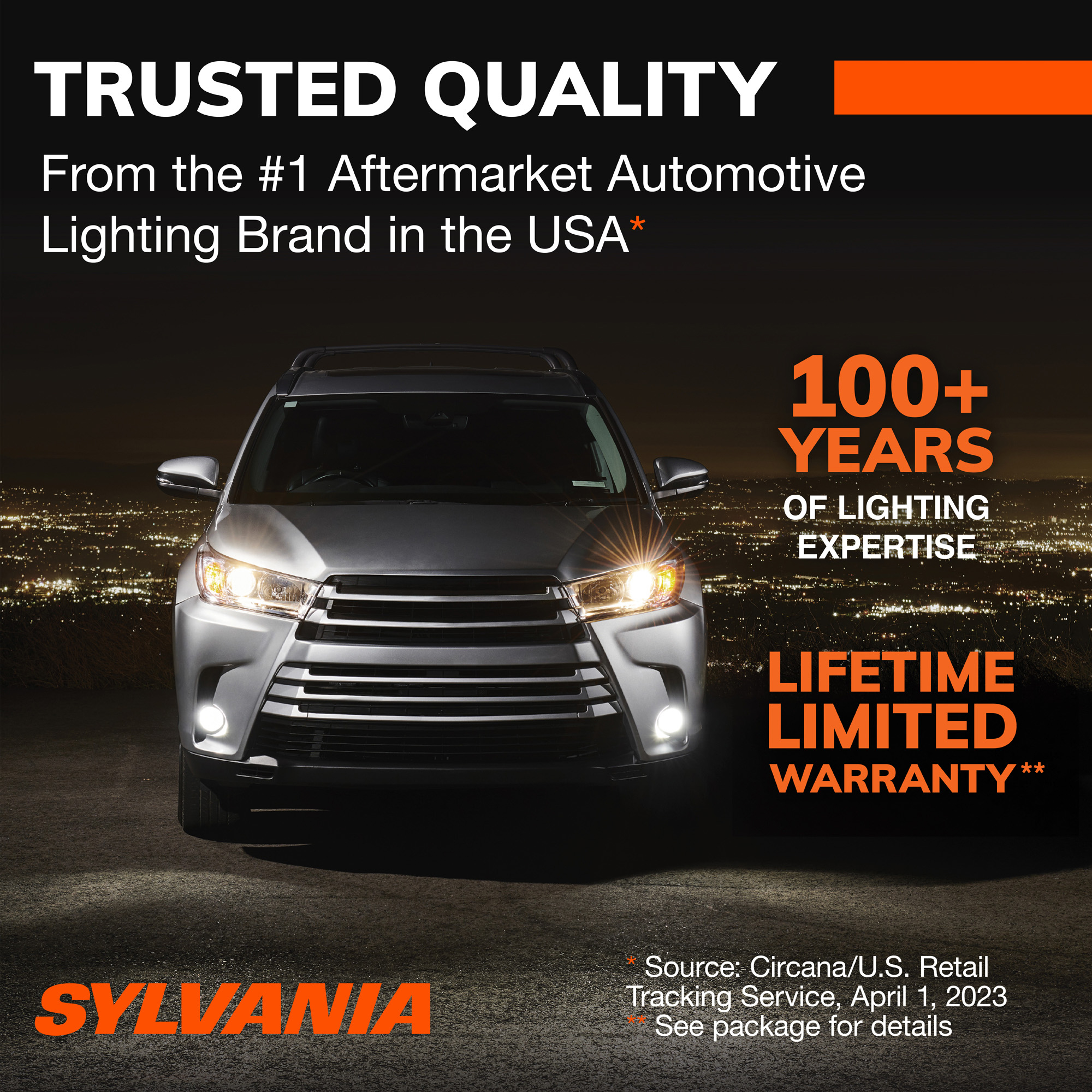 SYLVANIA 7443 AMBER ZEVO LED Mini Bulb, 2 Pack