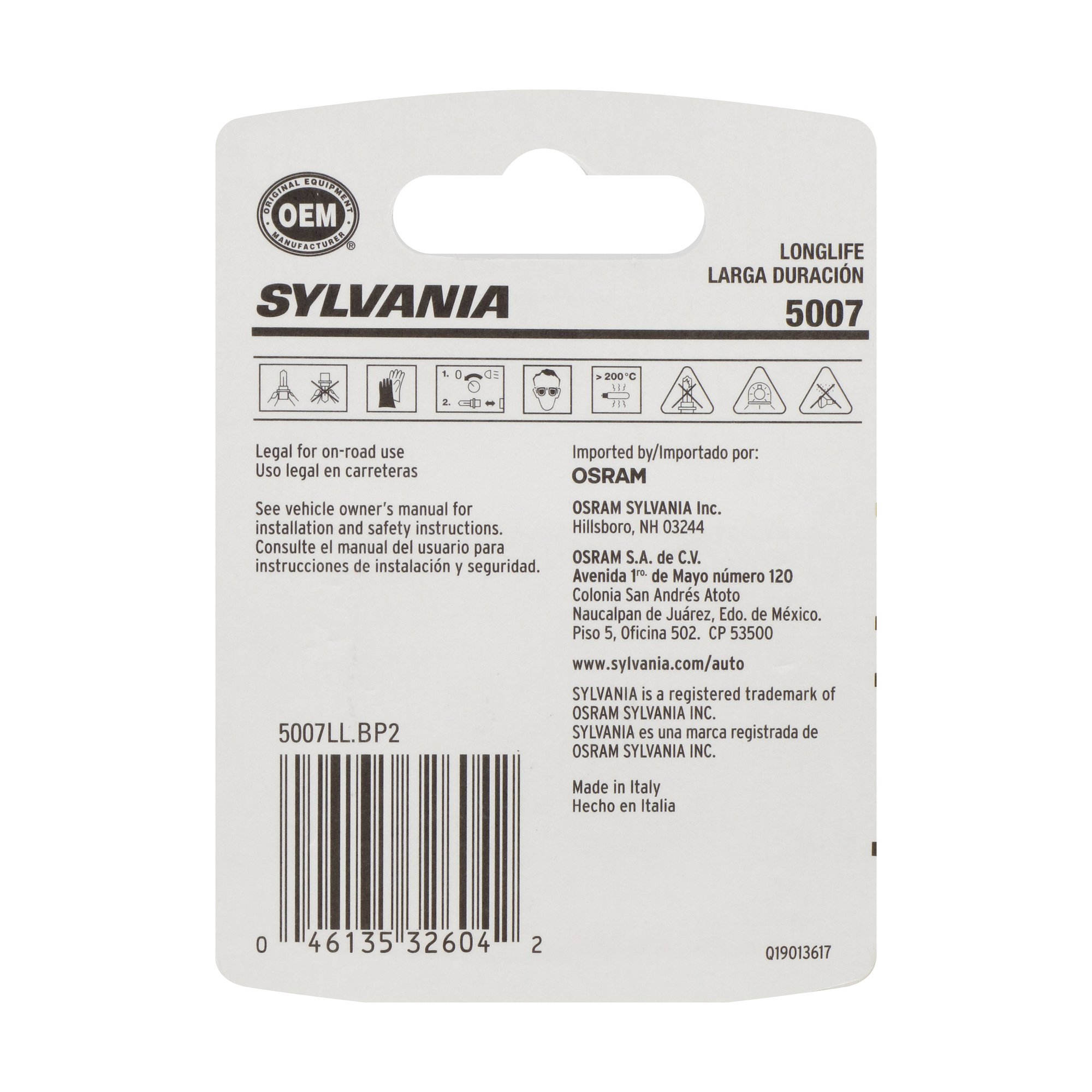 SYLVANIA 5007 Long Life Mini Bulb, 2 Pack