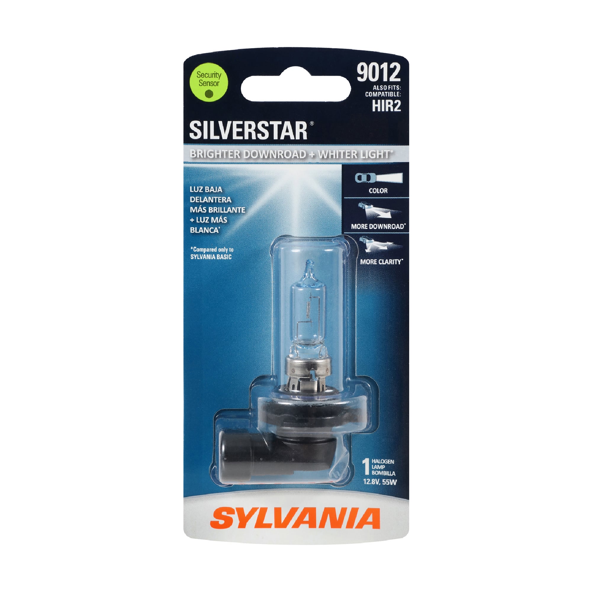 SYLVANIA 9012 SilverStar Halogen Headlight Bulb, 1 Pack