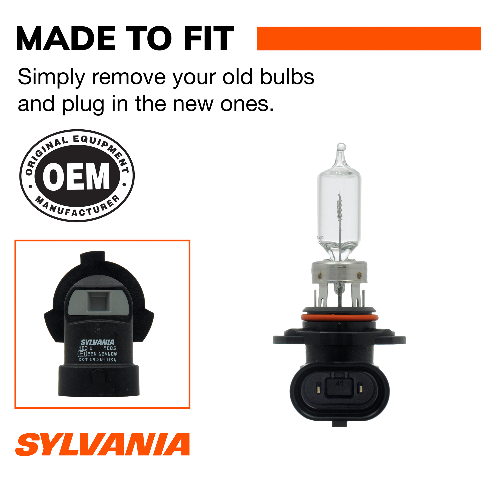 SYLVANIA 9005 Basic Halogen Headlight Bulb, 1 Pack