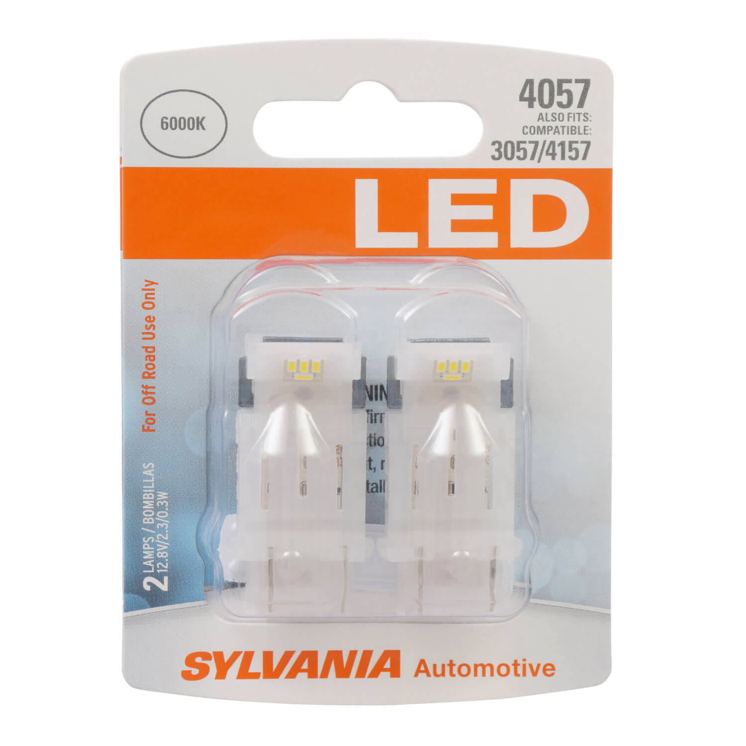 SYLVANIA 4057 WHITE SYL LED Mini Bulb, 2 Pack
