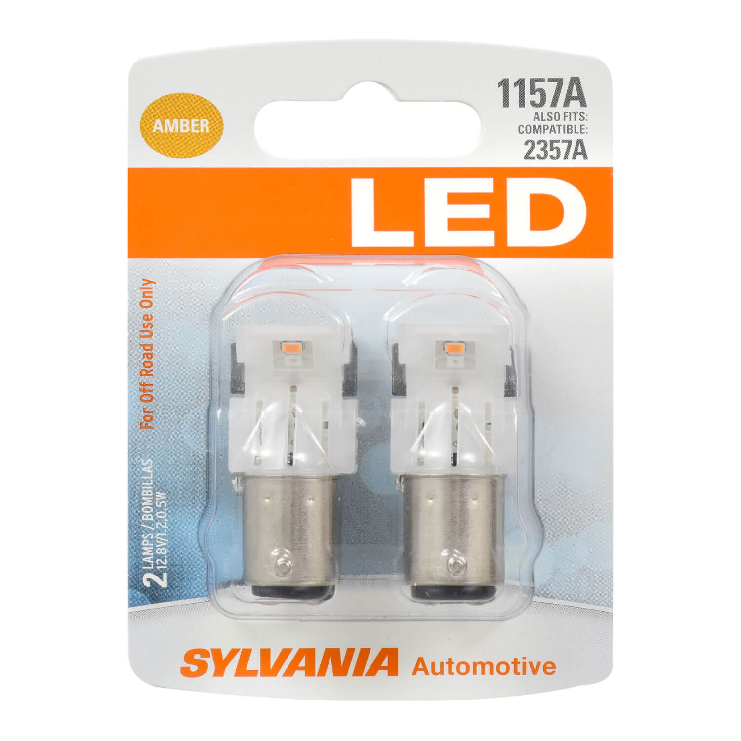SYLVANIA 1157A AMBER SYL LED Mini Bulb Mini Bulb, 2 Pack