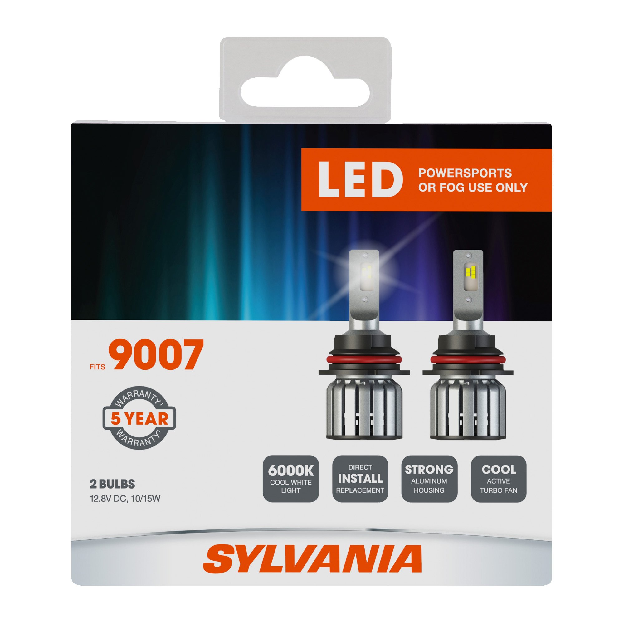 SYLVANIA 9007 LED Fog & Powersports Bulb, 2 Pack