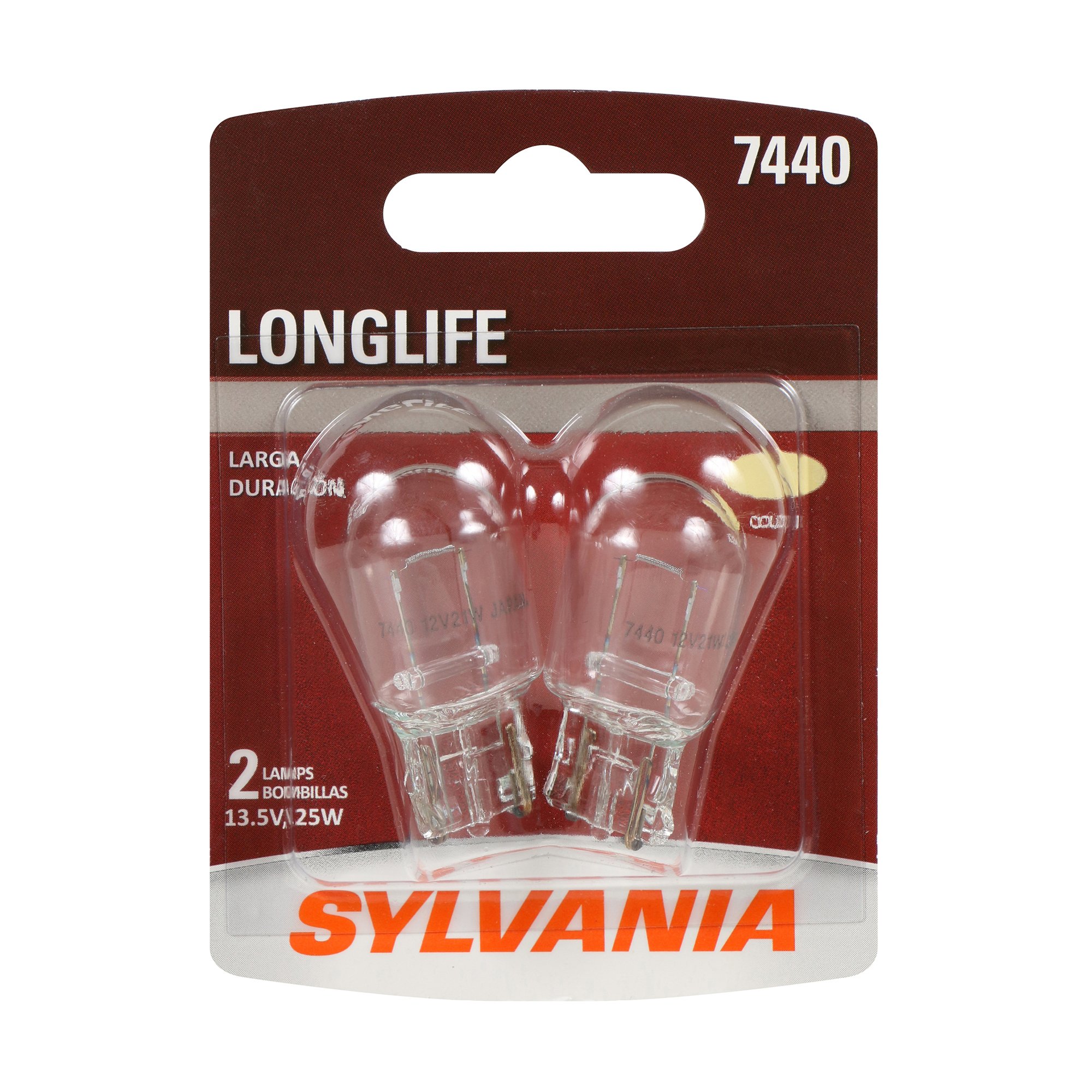 SYLVANIA 7440 Long Life Mini Bulb, 2 Pack