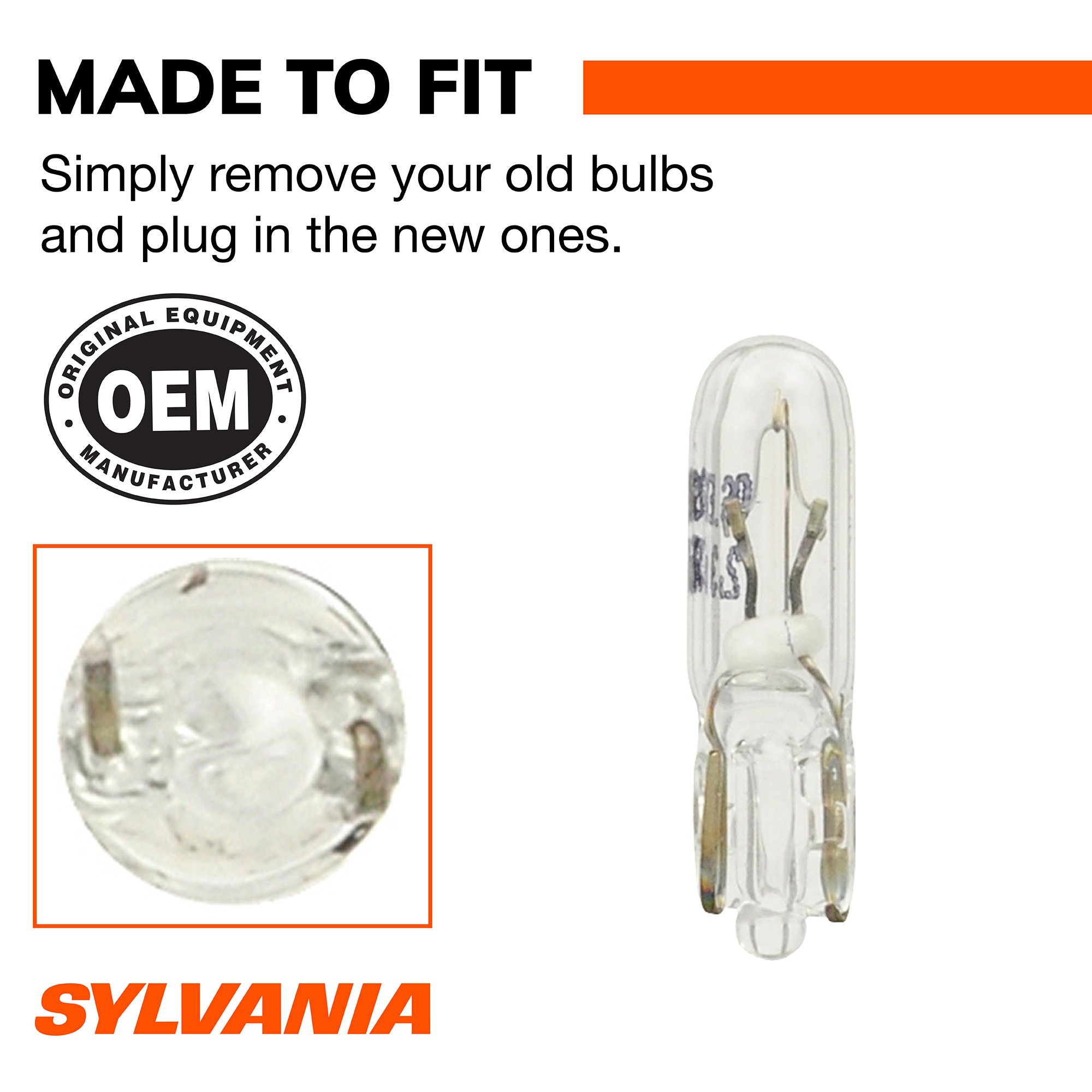 SYLVANIA 2723 Long Life Mini Bulb, 2 Pack