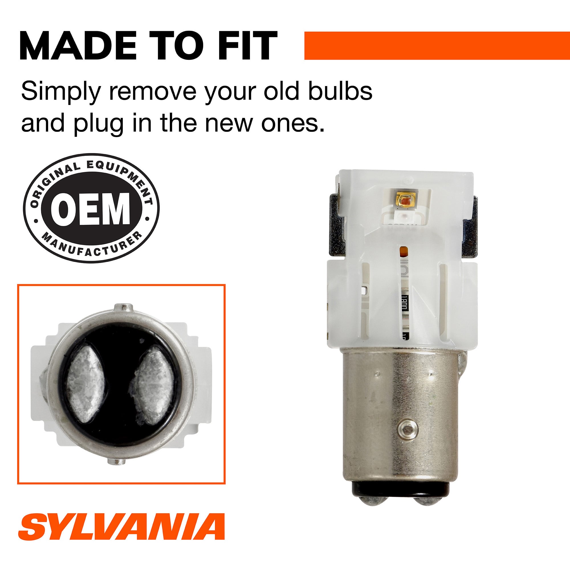 SYLVANIA 1157R RED SYL LED Mini Bulb, 2 Pack