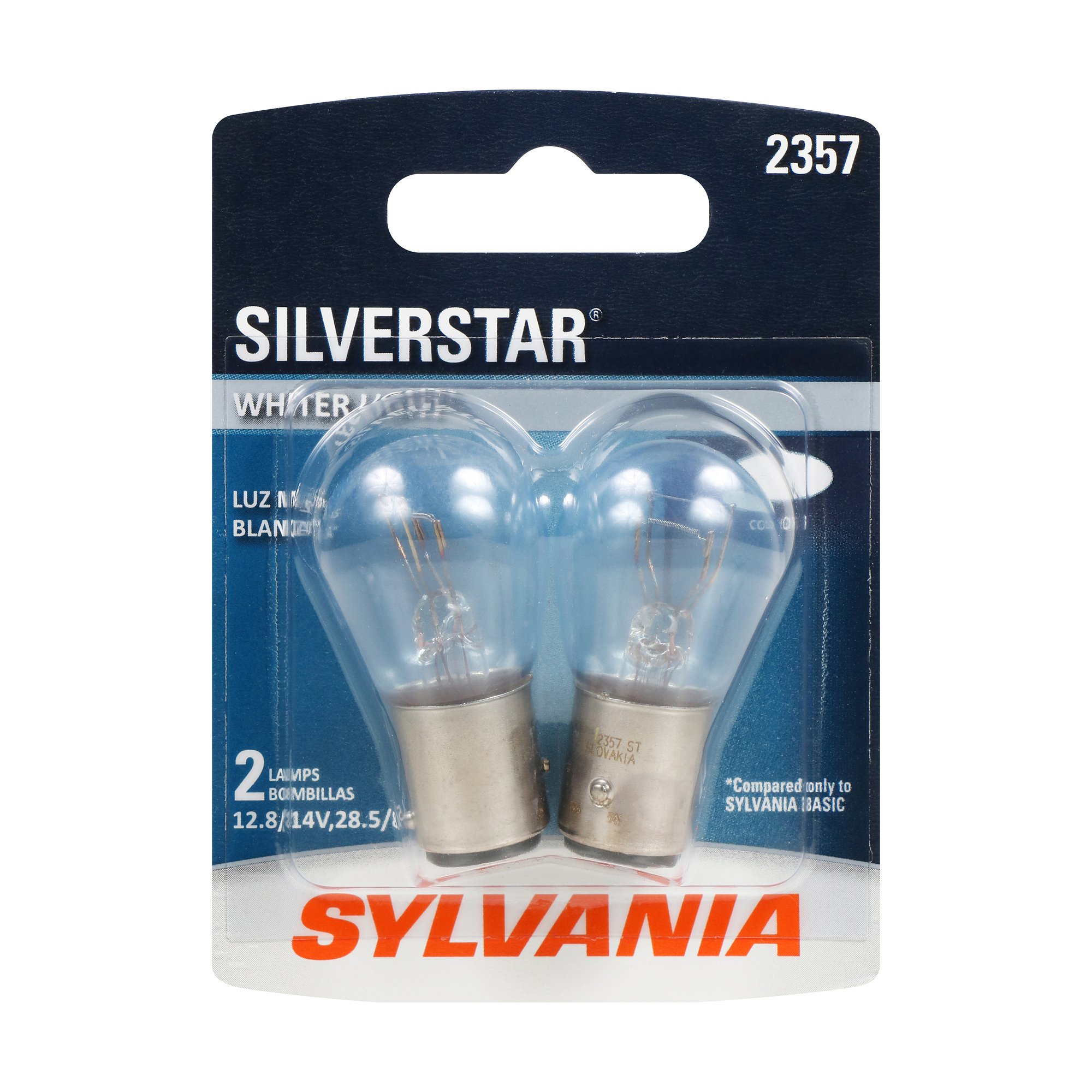 SYLVANIA 2357 SilverStar Mini Bulb, 2 Pack