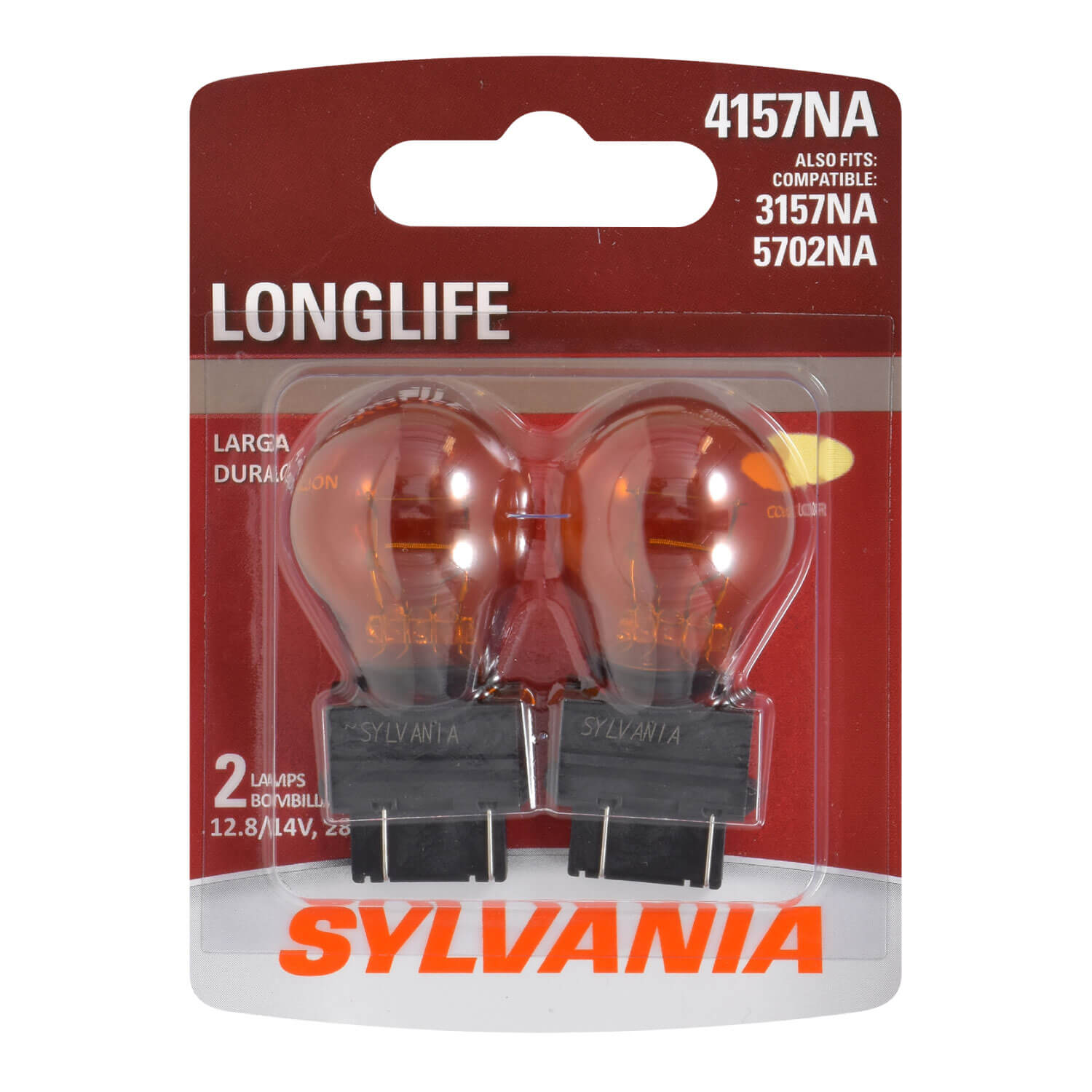 SYLVANIA 4157NA Long Life Mini Bulb, 2 Pack