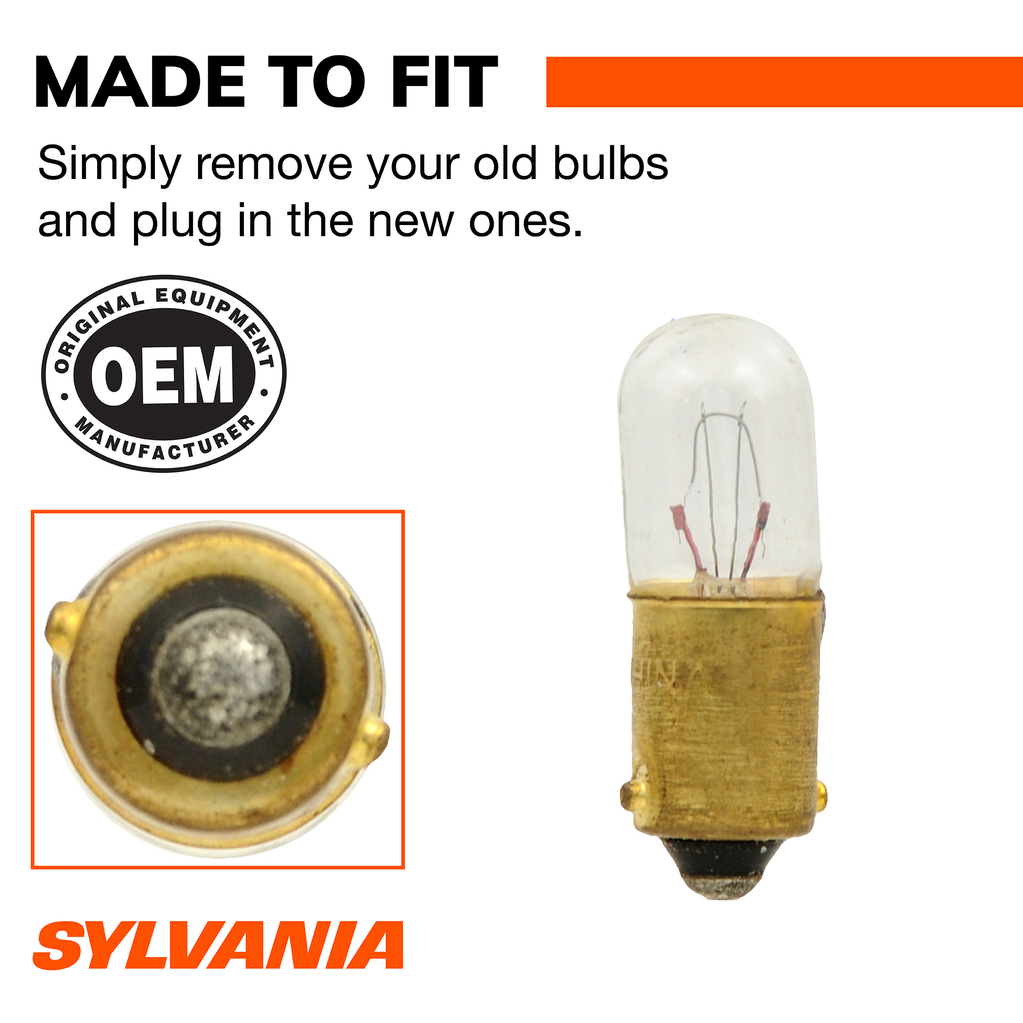 SYLVANIA 1891 Long Life Mini Bulb, 2 Pack